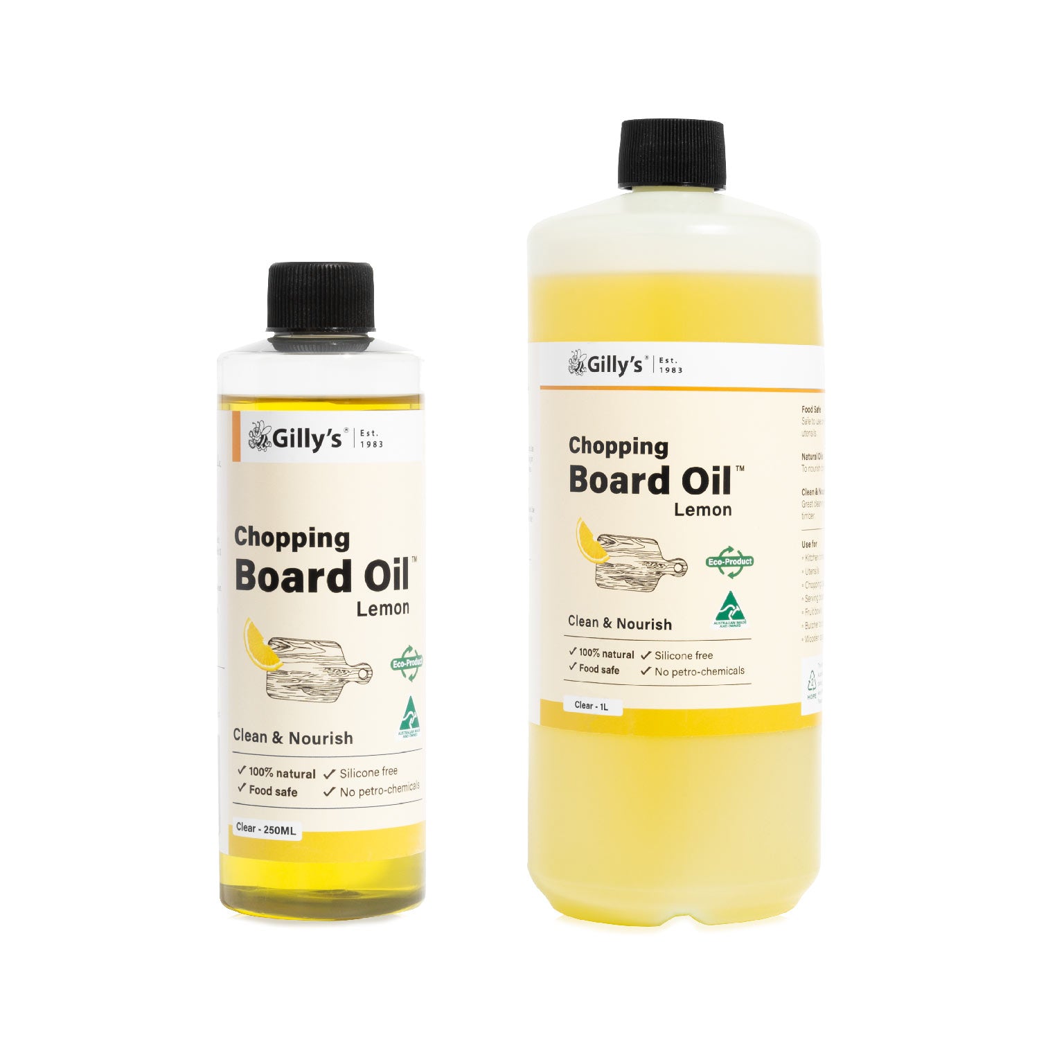 Chopping Board Oil - Lemon 250ml - Gilly's – Gilly's Australia